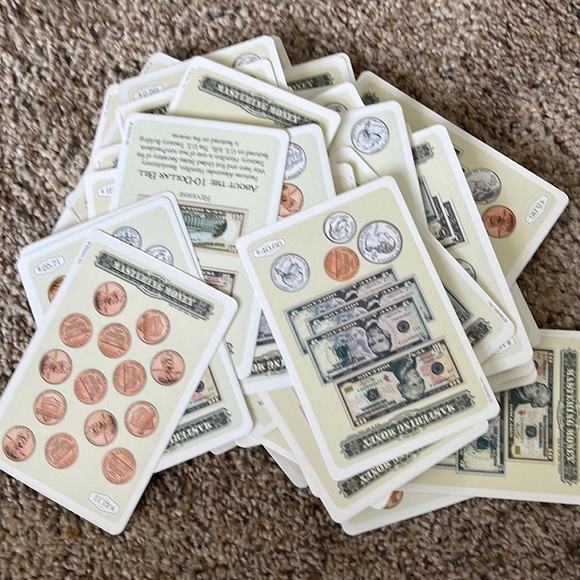 Accessories | Realistic Money Flash Cards Kids Learning Value Numeric ...